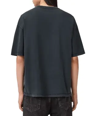 ALLSAINTS Cole Cropped Oversized Tee - Washed Black