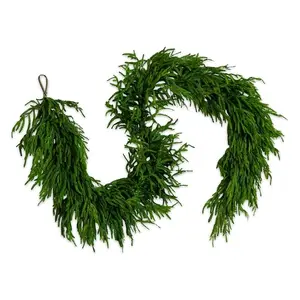 NEARLY NATURAL Artificial Real Touch Norfolk Island Pine 8' Garland With Natural Look - Green