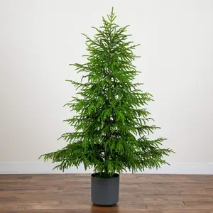 NEARLY NATURAL Artificial Real Touch Norfolk Island Pine 6' Christmas Tree With Natural Look