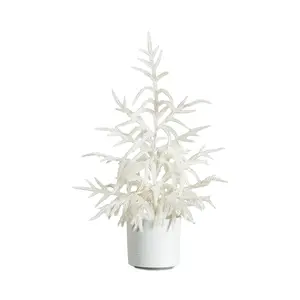 NEARLY NATURAL Artificial Real Touch Norfolk Island Pine 2' Christmas Tree With Natural Look - White