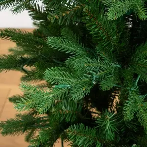 NEARLY NATURAL Pre-lit Artificial 4.5' Christmas Tree In Decorative Planter With Clear Led Lights
