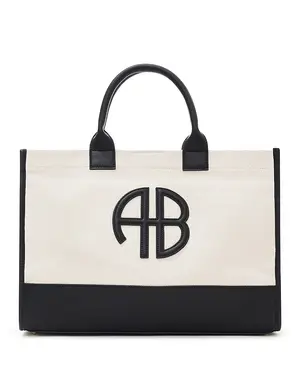 ANINE BING Lara Medium Canvas Tote - Beige