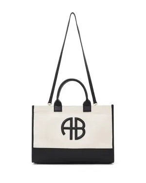 ANINE BING Lara Medium Canvas Tote - Beige