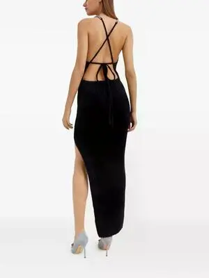 David Koma Chain-strap Asymmetric-hem Dress