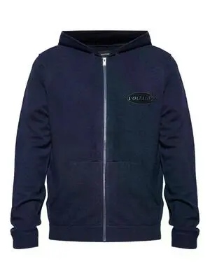 Zadig&Voltaire Logo Patch Zip-up Hoodie - Blue
