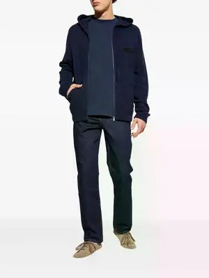 Zadig&Voltaire Logo Patch Zip-up Hoodie - Blue