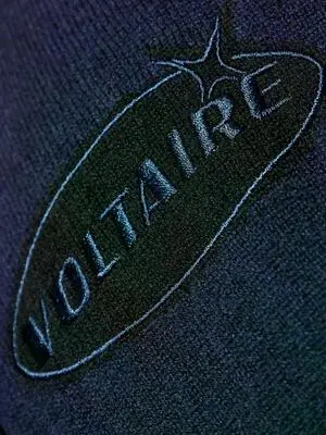 Zadig&Voltaire Logo Patch Zip-up Hoodie - Blue
