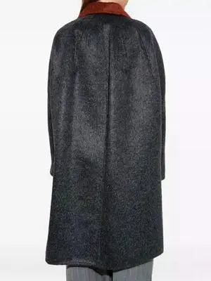Marni Contrasting-trim Coat - Grey