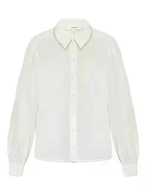 FRAME Embellished Collared Blouse