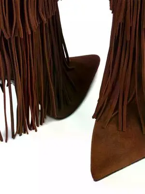 LE SILLA 120mm Andy Fringe Boots - Brown