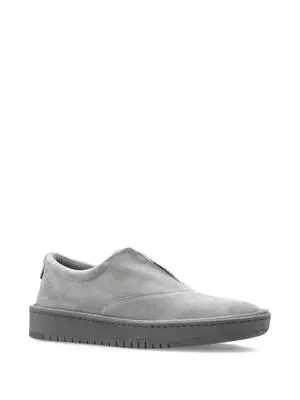 Giorgio Armani Leather Slip-on Sneakers