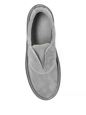 Giorgio Armani Leather Slip-on Sneakers