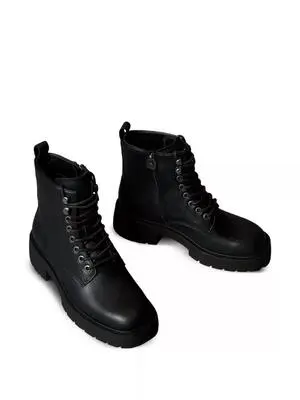 Calvin Klein 50mm Lace-up Leather Boots