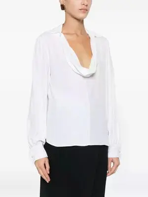 CARLA G. Shawl-neck Blouse