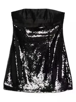 Retrofete Chentari Sequin Strapless Mini Dress