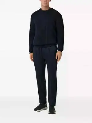 Boggi Milano Ribbed-knit Crew-neck Sweater - Blue