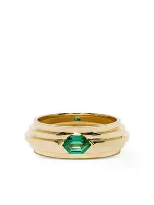 AZLEE 18k Yellow Emerald Ring - Gold