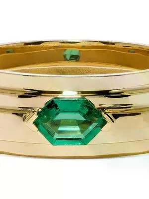 AZLEE 18k Yellow Emerald Ring