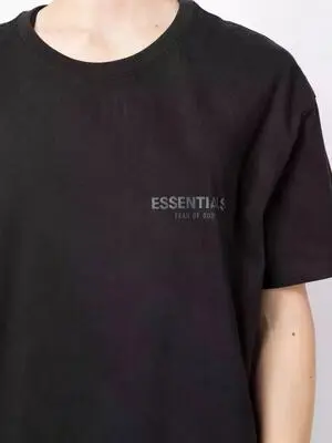 Fear Of God Logo-print Cotton T-shirt - Black