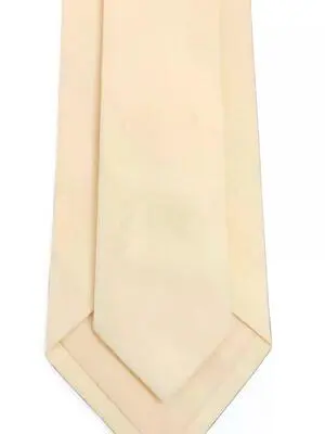 Valentino Garavani Silk Vlogo Plaque Neck Tie - Yellow