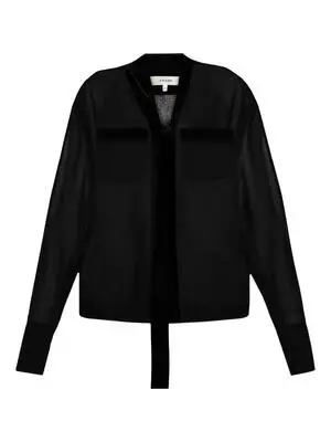 FRAME Pocket Tie-detailed Blouse
