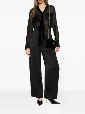 FRAME Pocket Tie-detailed Blouse