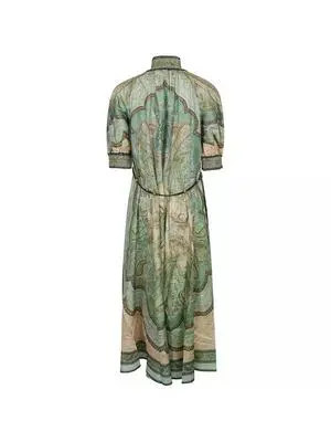 Zimmermann Wanderlust Billow Midi Dress - Green