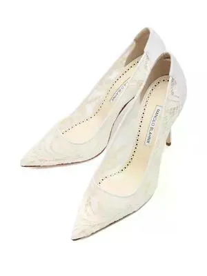 Manolo Blahnik 105mm Bride Lace Point-toe Pumps