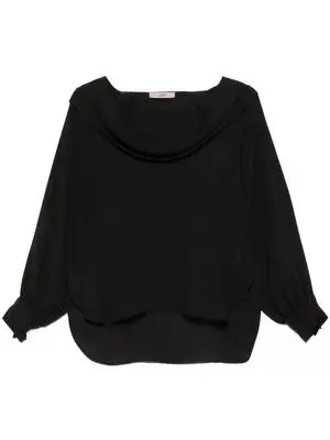 CARLA G. Cowl Neck Blouse