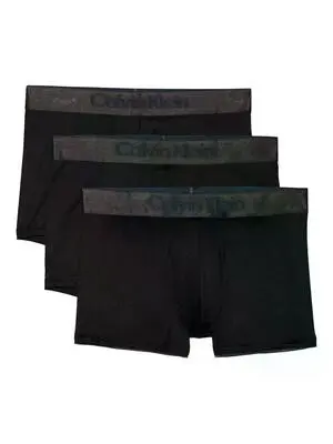 Calvin Klein Logo-waistband Boxers - Black