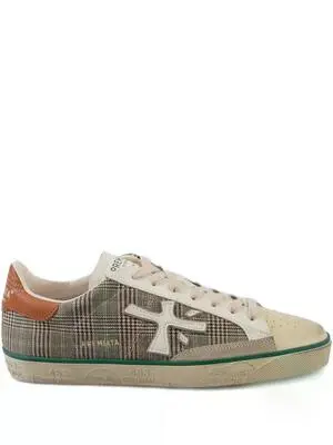 Premiata Steven 7710 Check Appliqué Sneakers