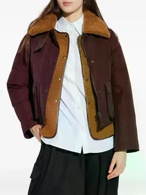Loewe Shearling-collar Puffer Jacket - Red