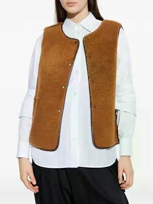 Loewe Shearling-collar Puffer Jacket - Red
