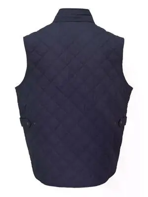 Peter Millar Quilted Diamond-pattern Gilet - Blue