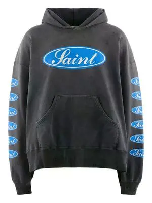 SAINT MXXXXXX Logo-print Hoodie - Black