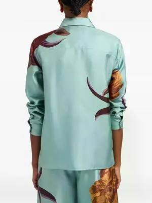 La DoubleJ Floral Print Shirt - Blue
