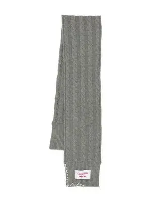 CHARLES JEFFREY Cable-knit Scarf - Grey