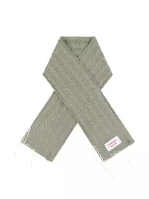 CHARLES JEFFREY Cable Knit Scarf - Grey