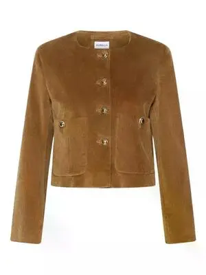 Marella Buttoned Corduroy Jacket - Brown