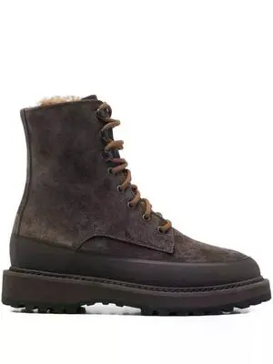 Le Monde Beryl 35mm Dolomite Lace-up Shearling Boots - Brown