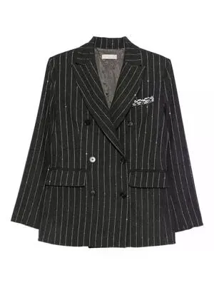 Antonelli Firenze Glicine Pinstripe Double-breasted Blazer
