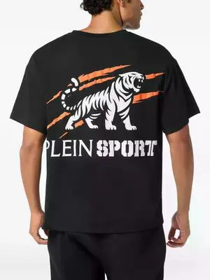 PLEIN SPORT Graphic-print Round-neck T-shirt - Black