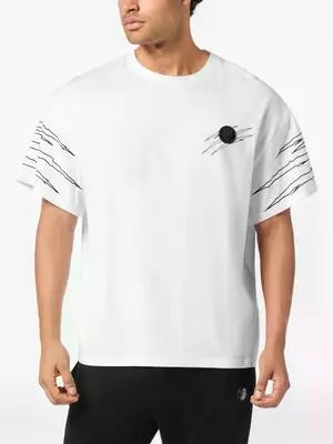 PLEIN SPORT Scratch-detail Crew-neck T-shirt - White