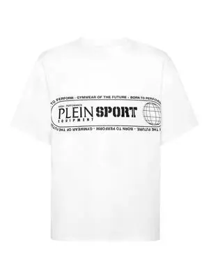 PLEIN SPORT Logo-print Round-neck T-shirt - White