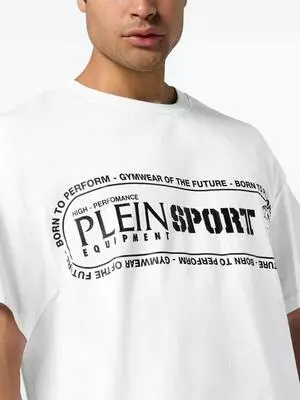PLEIN SPORT Logo-print Round-neck T-shirt - White