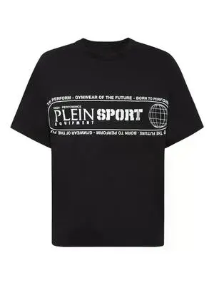 PLEIN SPORT Logo-print Round-neck T-shirt - Black