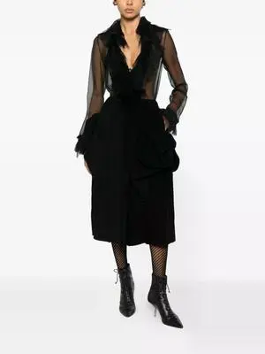 Comme Des Garçons Elasticated-waistband Midi Skirt