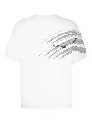 PLEIN SPORT Scratch-print T-shirt - White