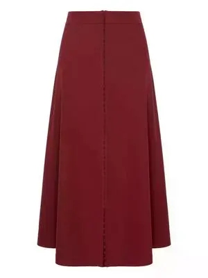 MURMUR Diversion Hook Midi Skirt - Red