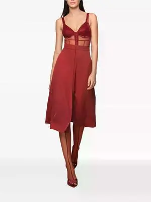 MURMUR Diversion Hook Midi Skirt - Red